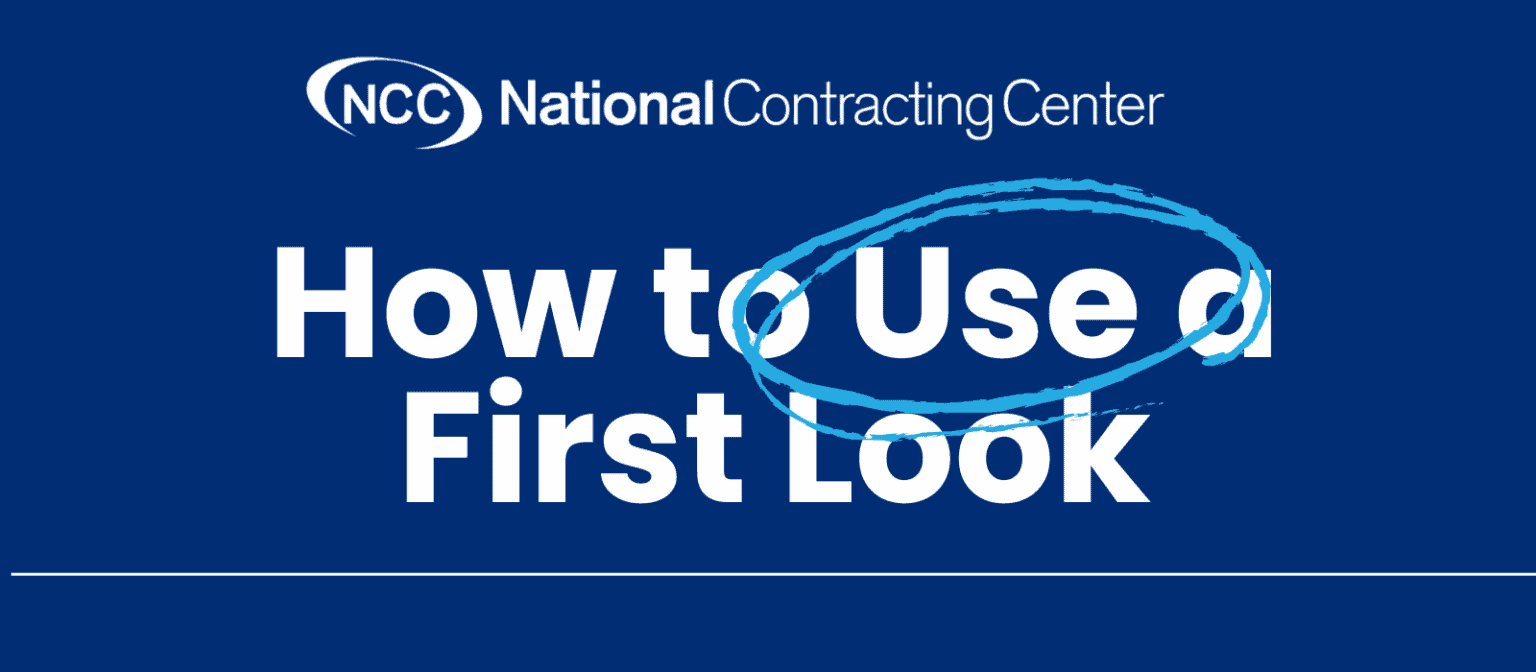 How to Use First Looks - NCC